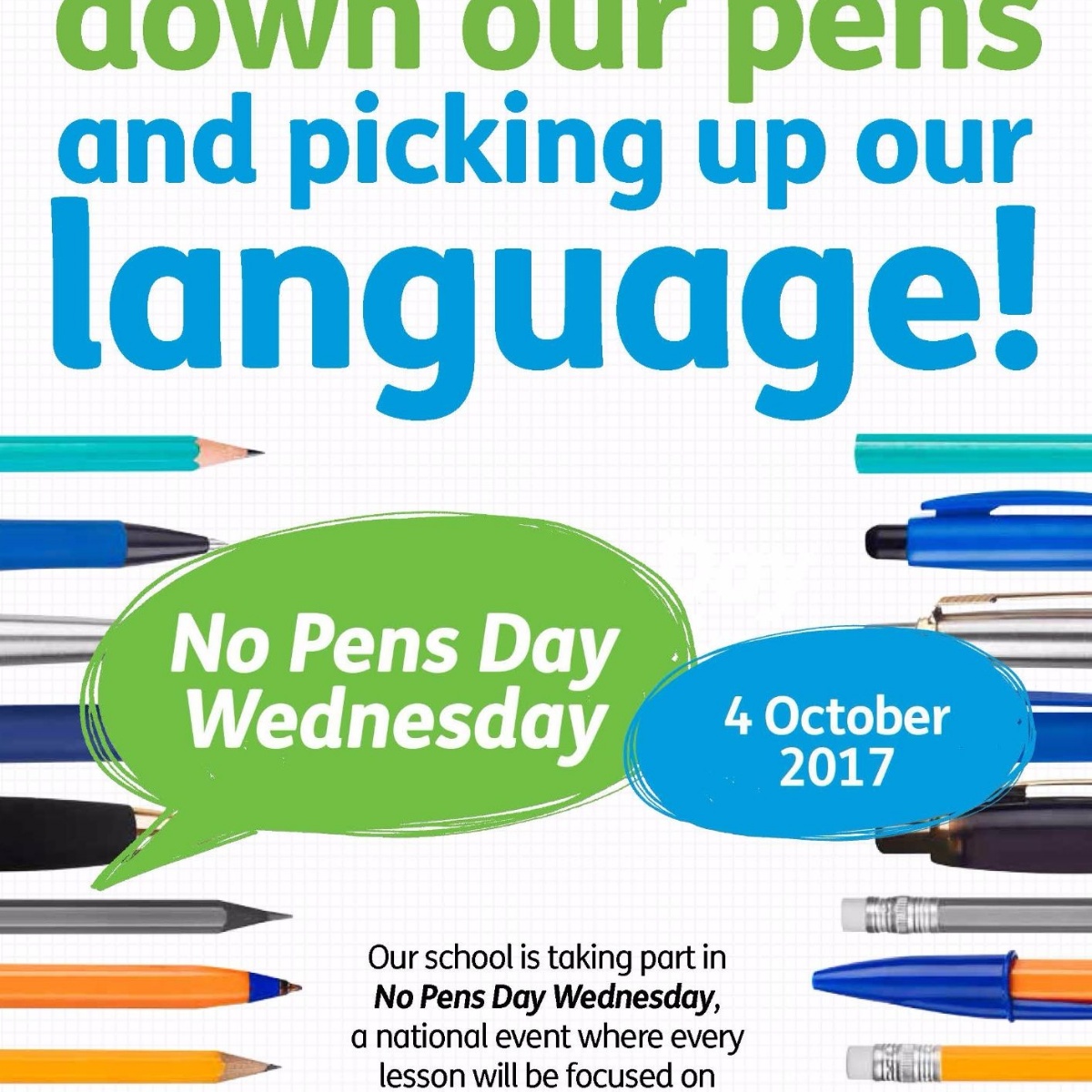 Nottingham Primary Academy - No Pens Day, 4th October